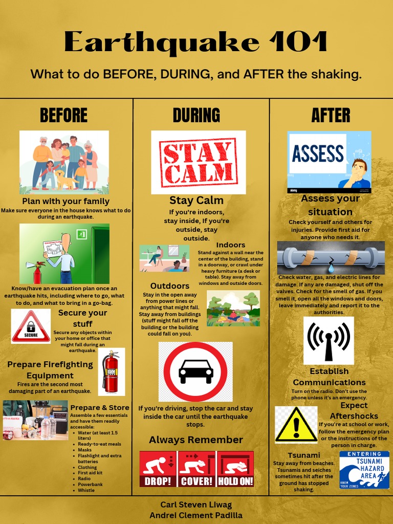 Skyblue Buildings Earthquake Natural Disaster Poster | PDF ...
