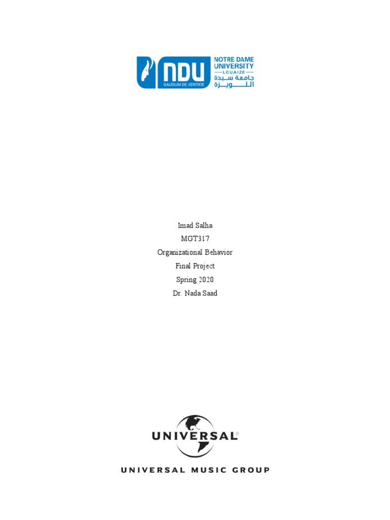 Universal Music Group | PDF | Universal Music Group | Employment