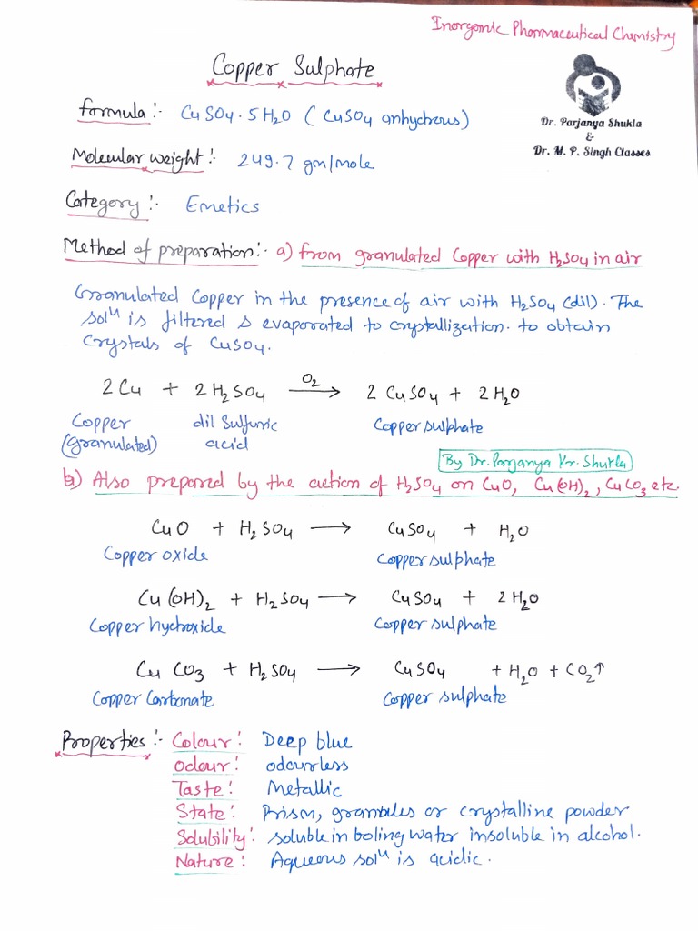 Copper Sulphate | PDF