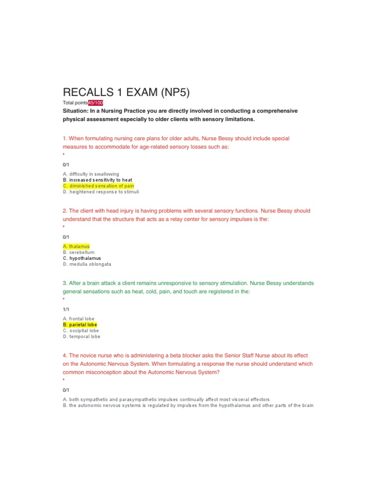 NP 5 | PDF | Autonomic Nervous System | Hearing
