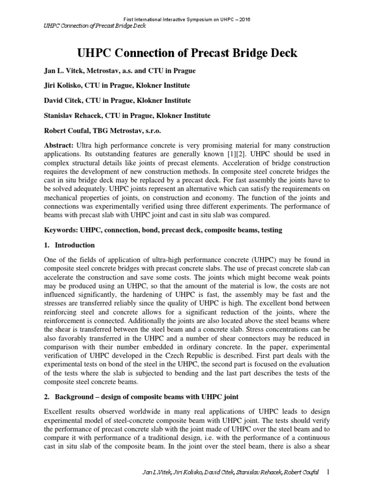 Uhpc Id51 | PDF | Beam (Structure) | Fracture