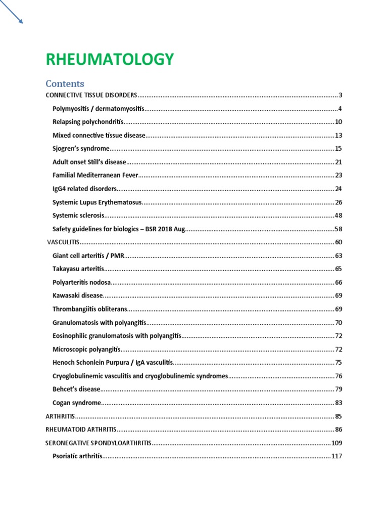 Rheumatology | Download Free PDF | Clinical Medicine | Medical Specialties