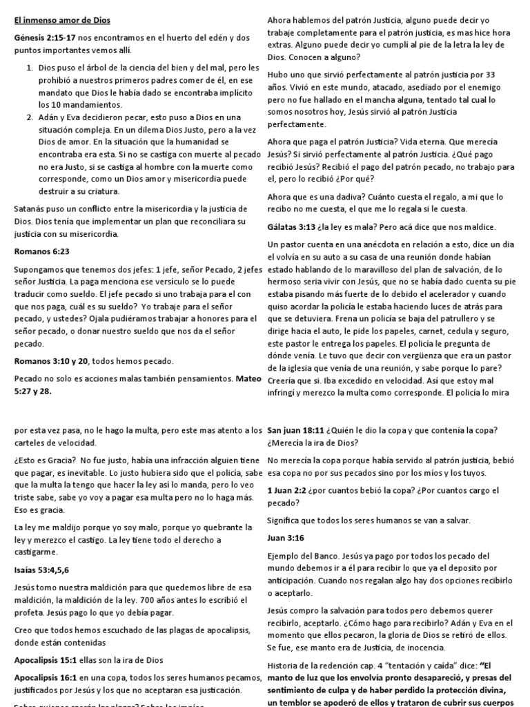 El Inmenso Amor de Dios Génesis 2:15-17 Nos Encontramos en El Huerto ...