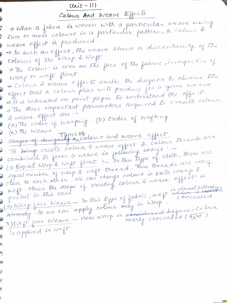 Unit 3 Color and Weave Effect | PDF