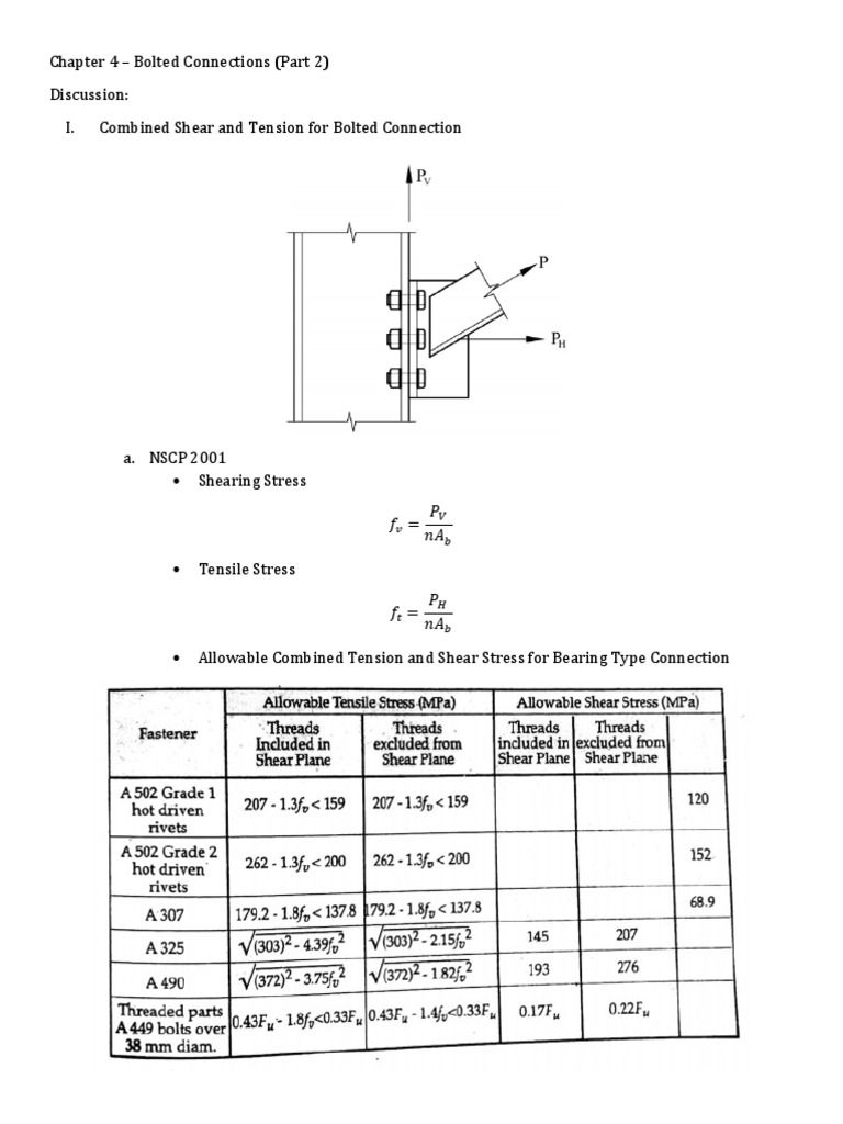 Chapter 4 - Bolted Connections (Part 2) | PDF