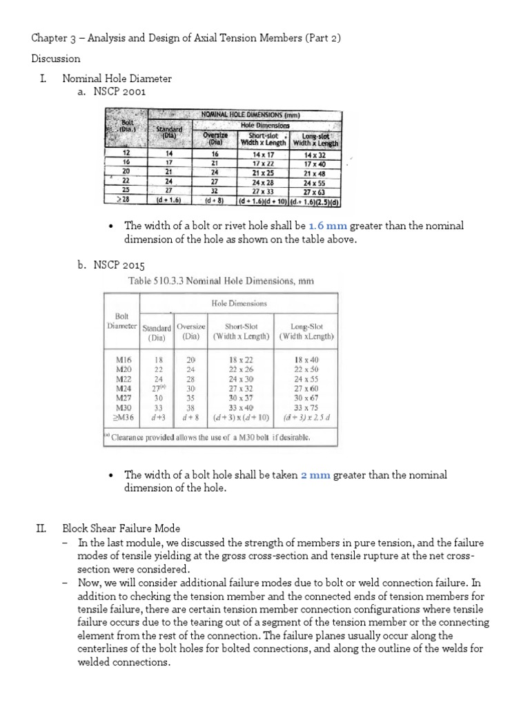 Axial Tension Members Design Analysis | PDF | Screw | Stress (Mechanics)