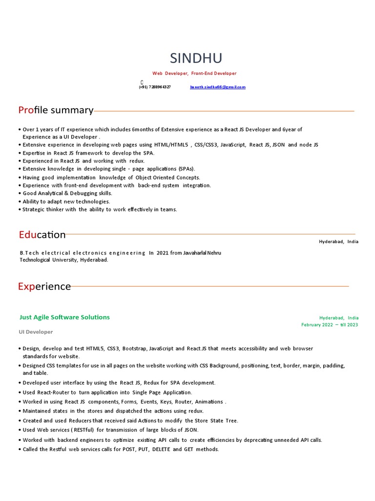Sindhu | PDF | Computing | Software Engineering