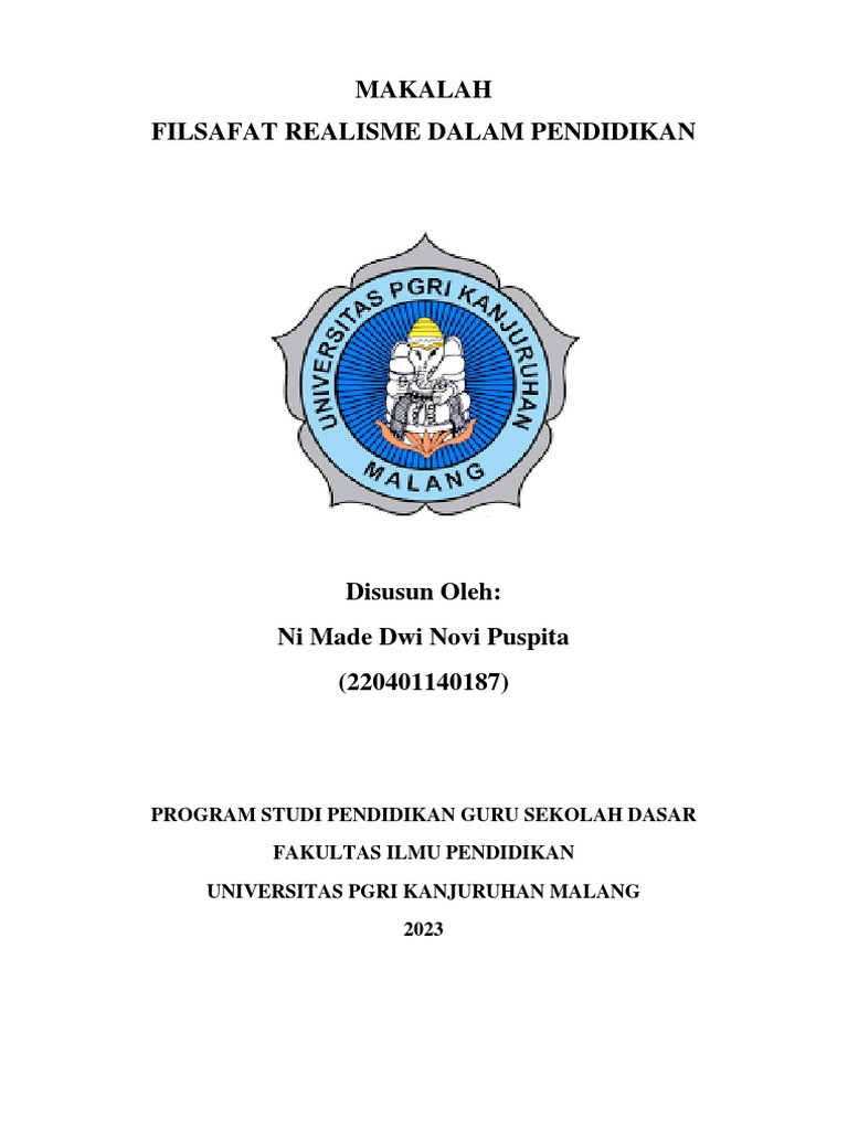 Makalah Filsafat Realisme Dalam Pendidikan | PDF