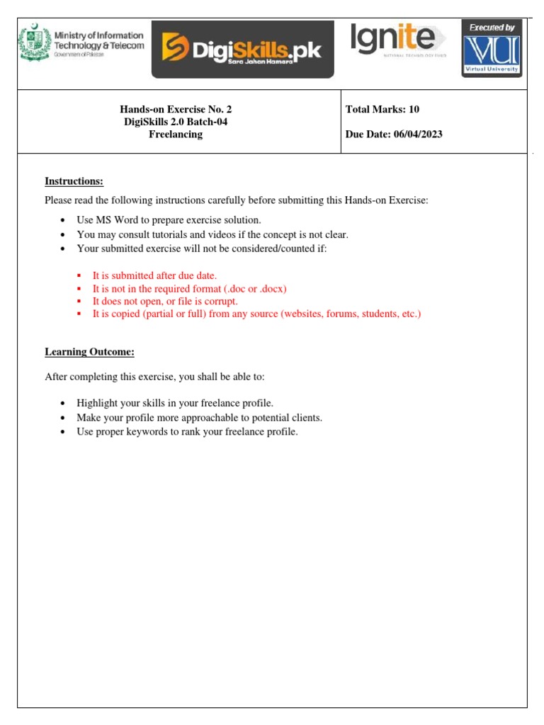 DSTP2.0-Batch-04 FRL101 2 | PDF | Freelancer | Computing