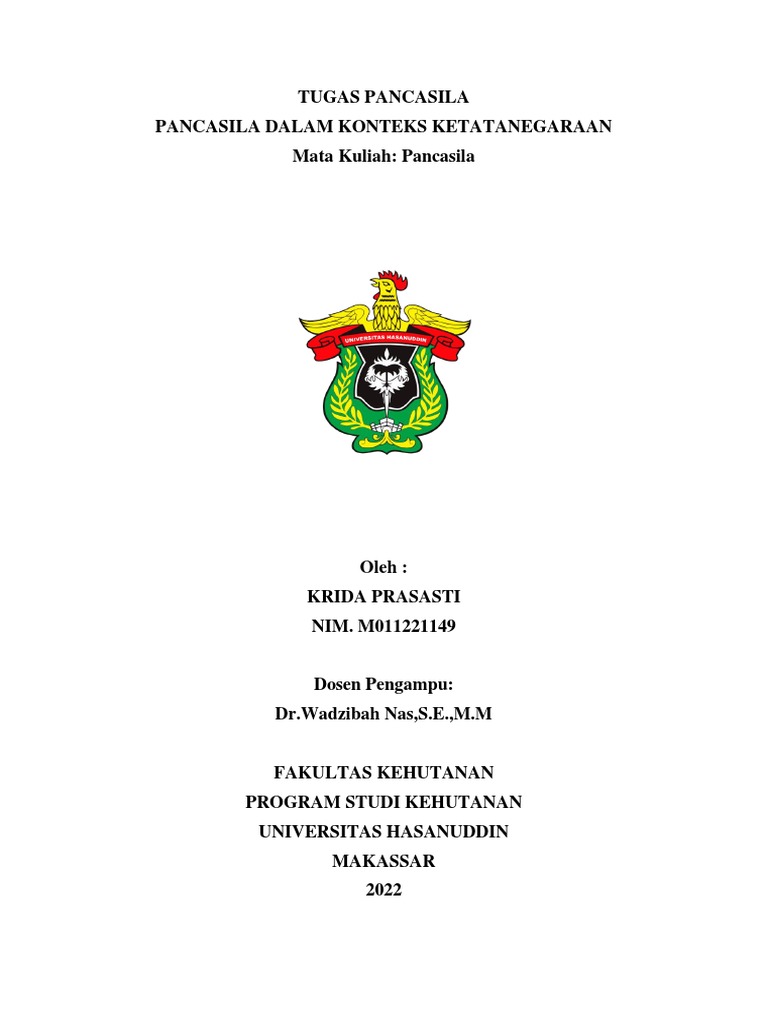 Tugas Paper - PANCASILA DALAM KONTEKS KETATANEGARAAN | PDF
