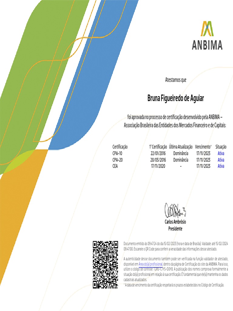 Certificado ANBIMA | PDF