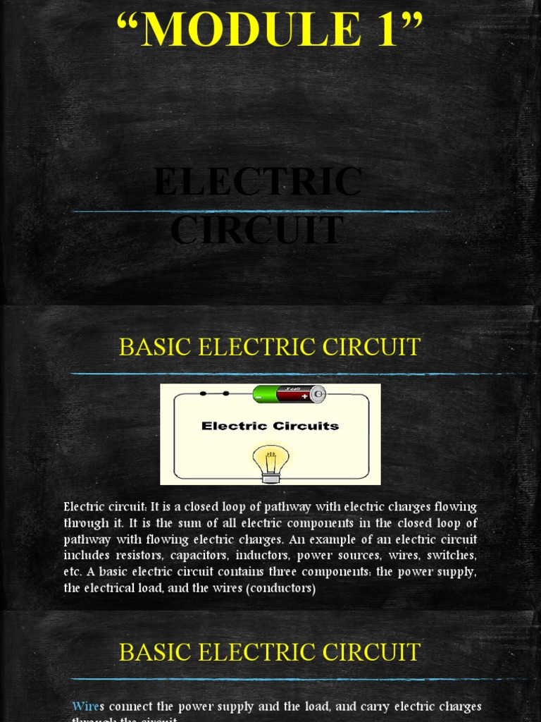 Module 1 Electric Circuit | PDF | Series And Parallel Circuits ...
