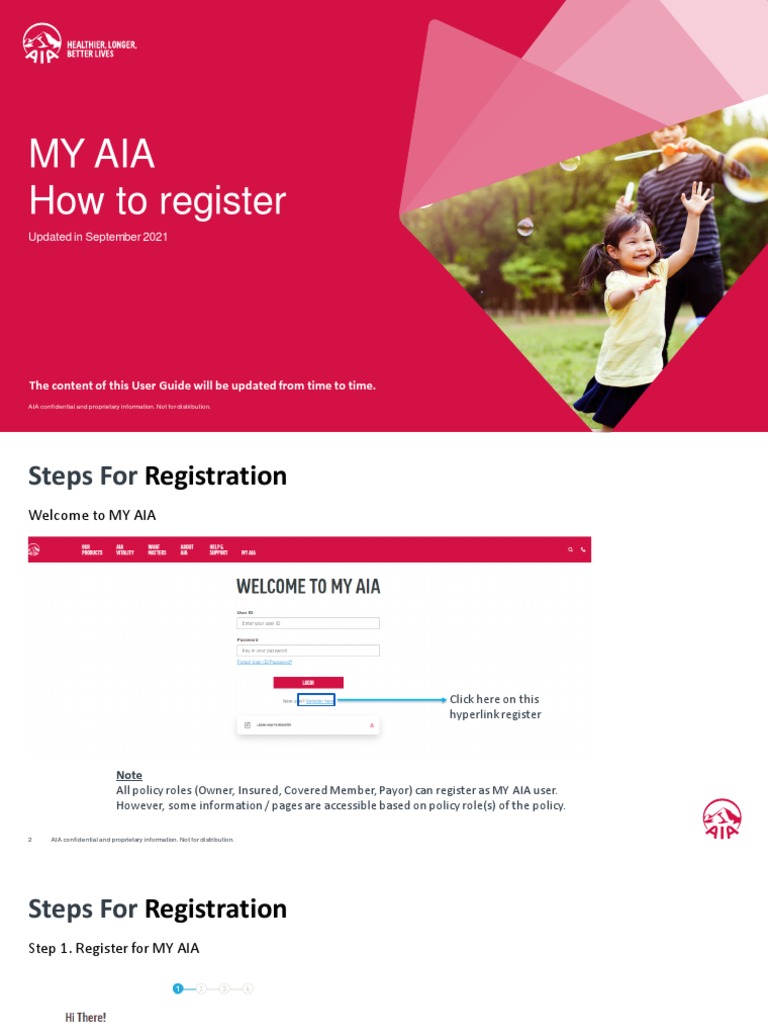 MY AIA Registration Guide | PDF | Information Technology | Crime Prevention