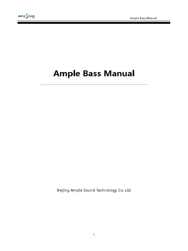Ample Bass Manual | PDF | Double Bass | Guitars