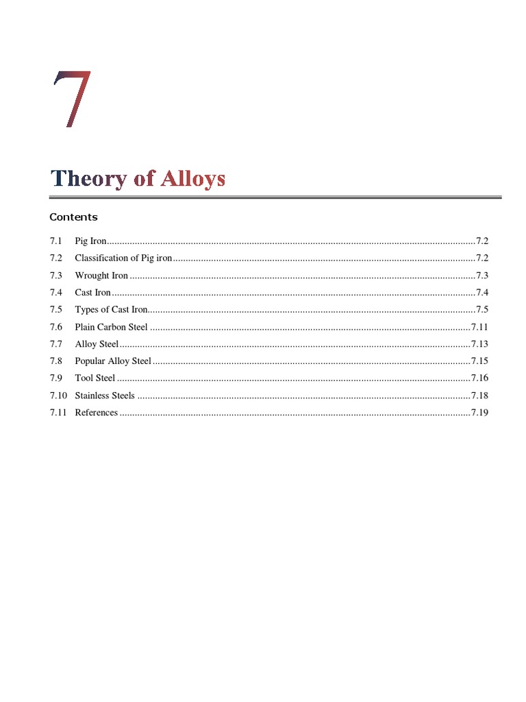 Overview of Iron and Steel Alloys | PDF