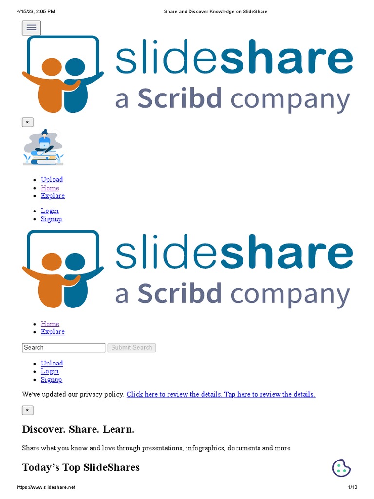 Discover. Share. Learn.: Upload Explore Login Signup | PDF | Scribd ...