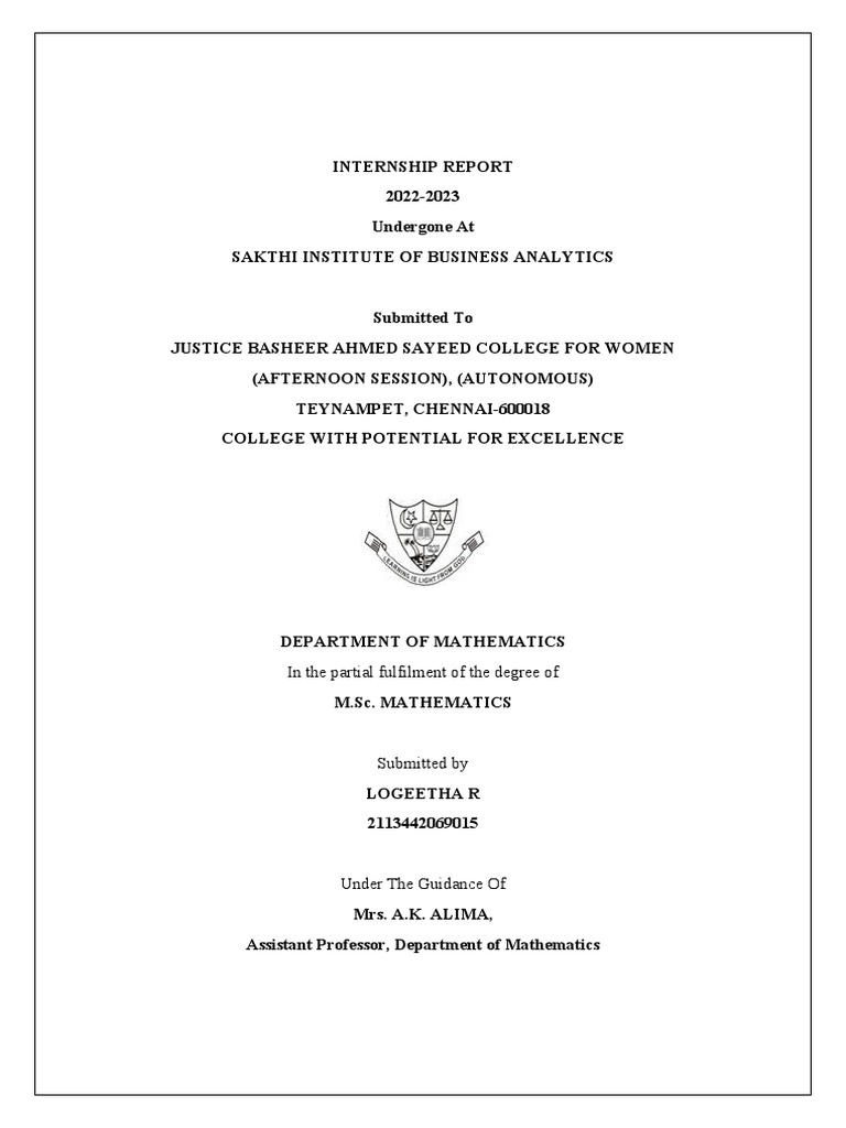 Logi Inter Report | Download Free PDF | Cost Of Goods Sold | Prices