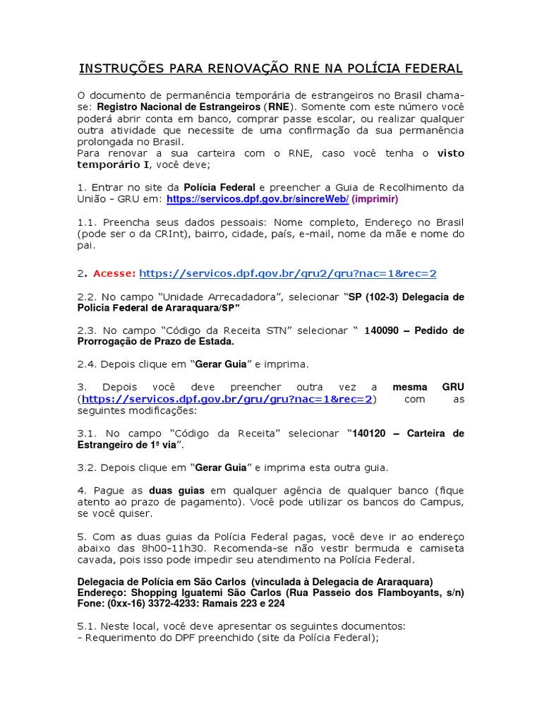 Renovacao RNE | PDF | Polícia | Crime e Violência