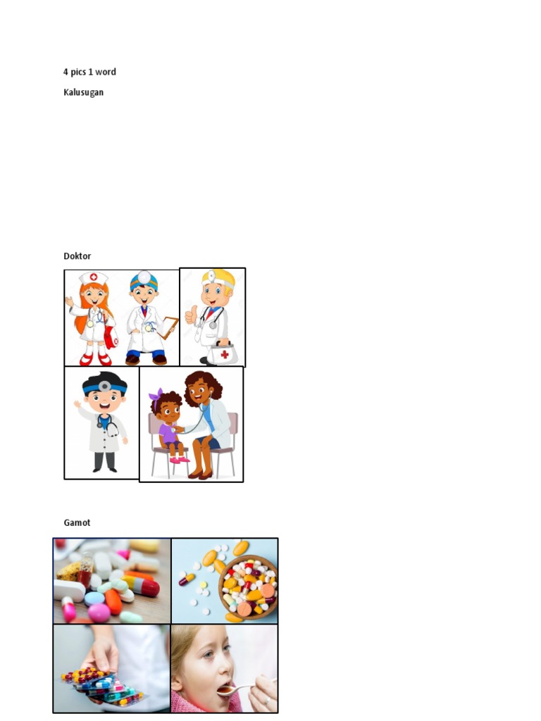 4 Pics 1 Word Kalusugan | PDF