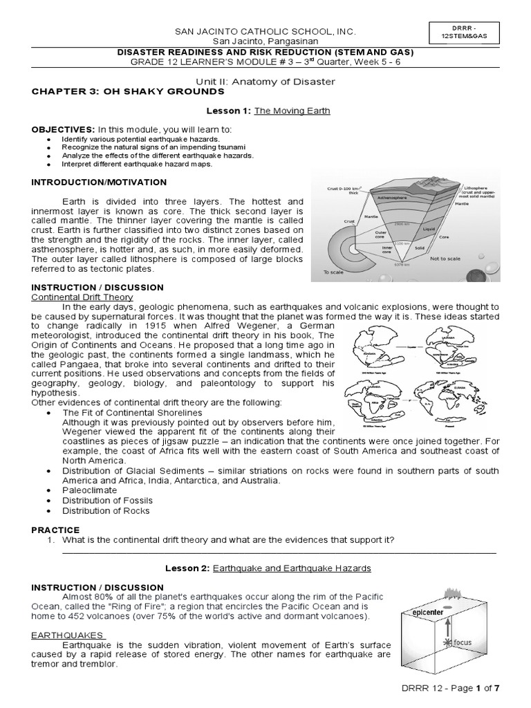 DRRR 12 MODULE 3 and 4 | PDF | Lava | Volcano