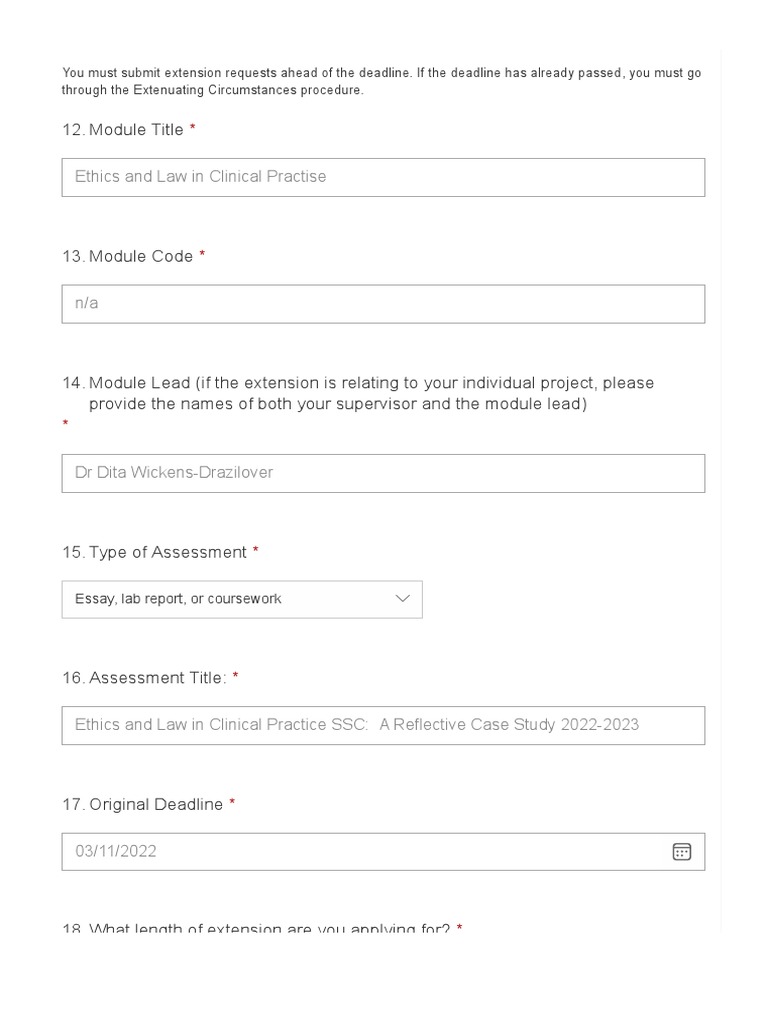 MDS Extension Form 2022-23 | Download Free PDF | Privacy | Evidence