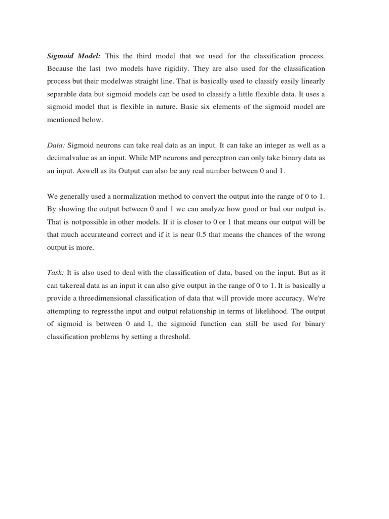 Sigmoid Model | PDF