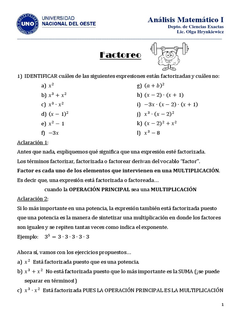 FACTOREO (Con Resolución) | PDF | Factorización | División (Matemáticas)