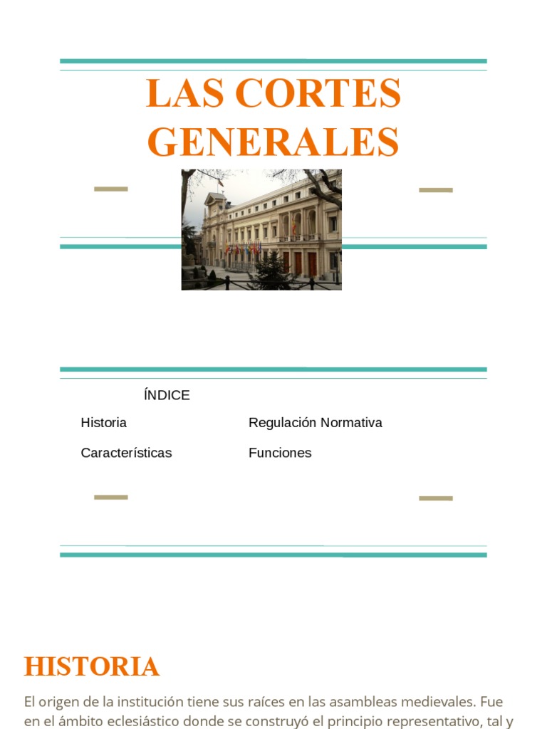 Las Cortes Generales: órgano legislativo bicameral de España | PDF ...