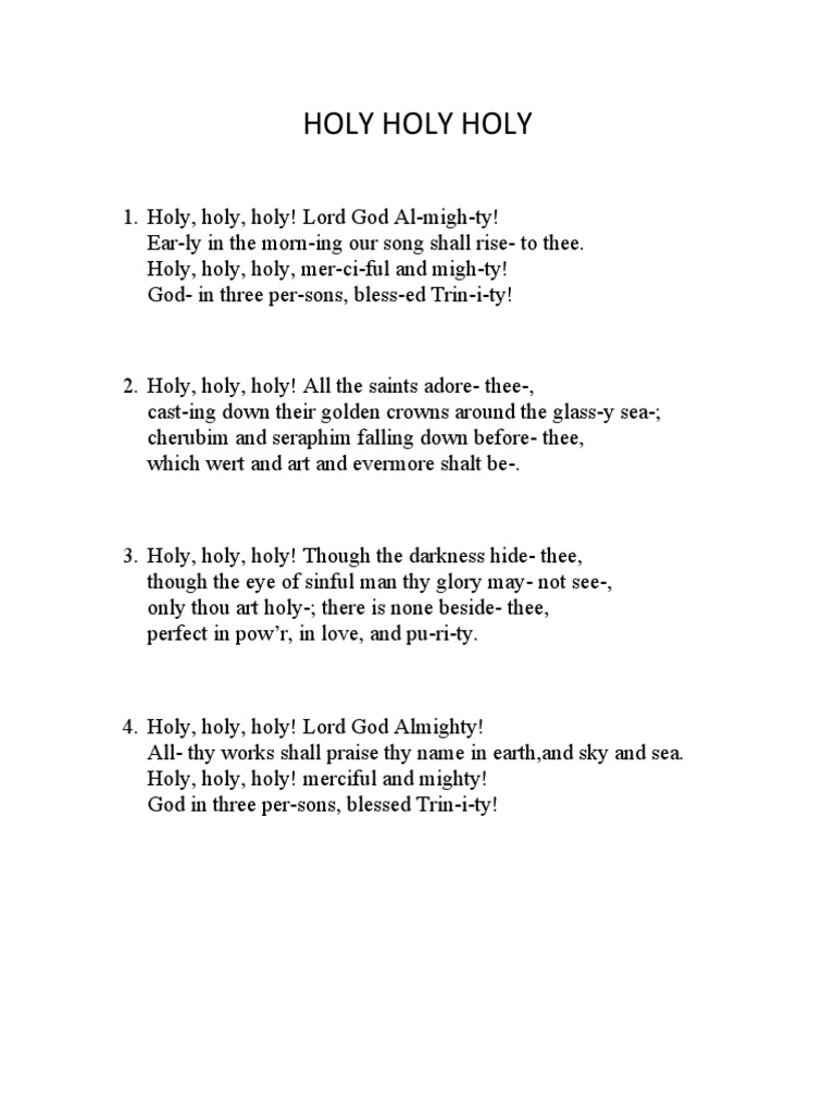 Holy, Holy, Holy: A Worship Anthem | PDF | Foreign Language Studies
