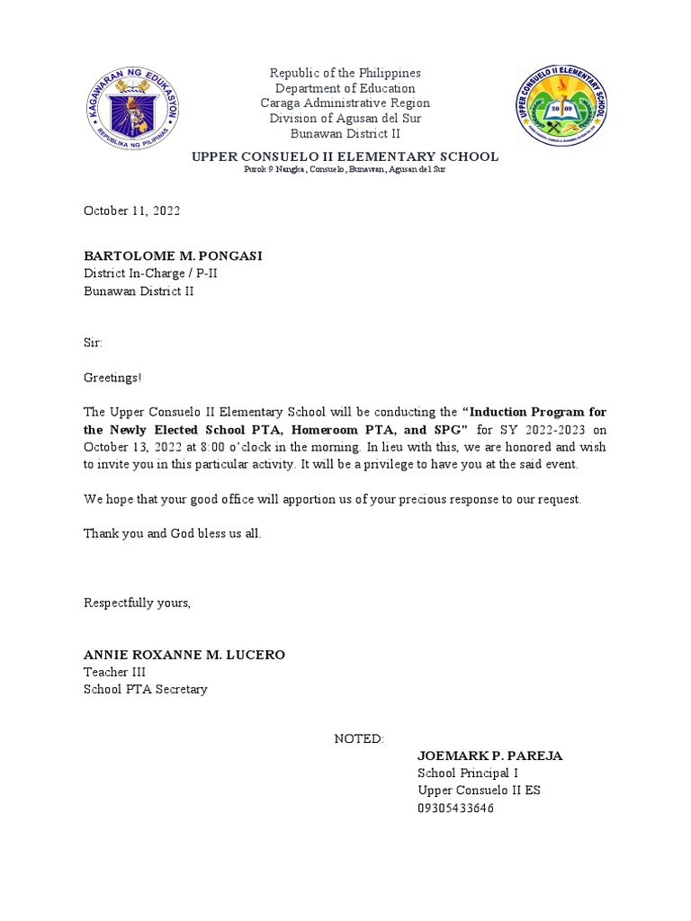 Letter For Induction | PDF