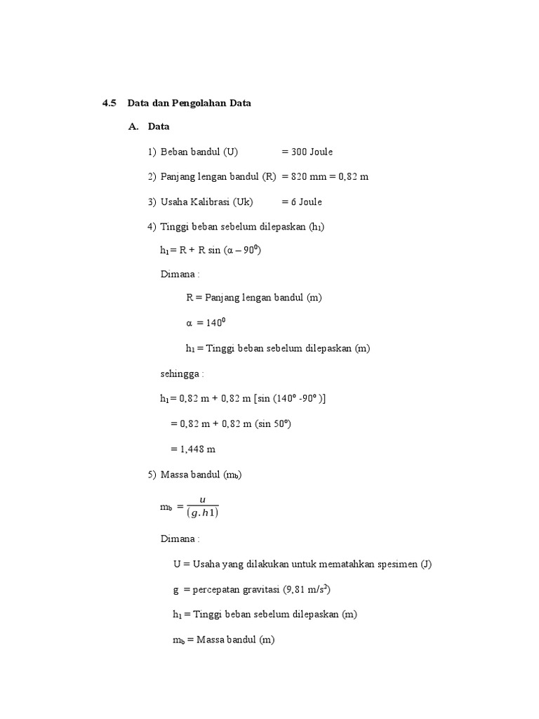 Biv - Perhitungan Impak o | PDF