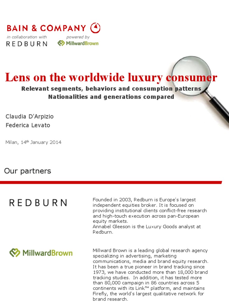 Lens On The Worldwide Luxury Consumer SENT PRES | PDF | Luxury Goods ...