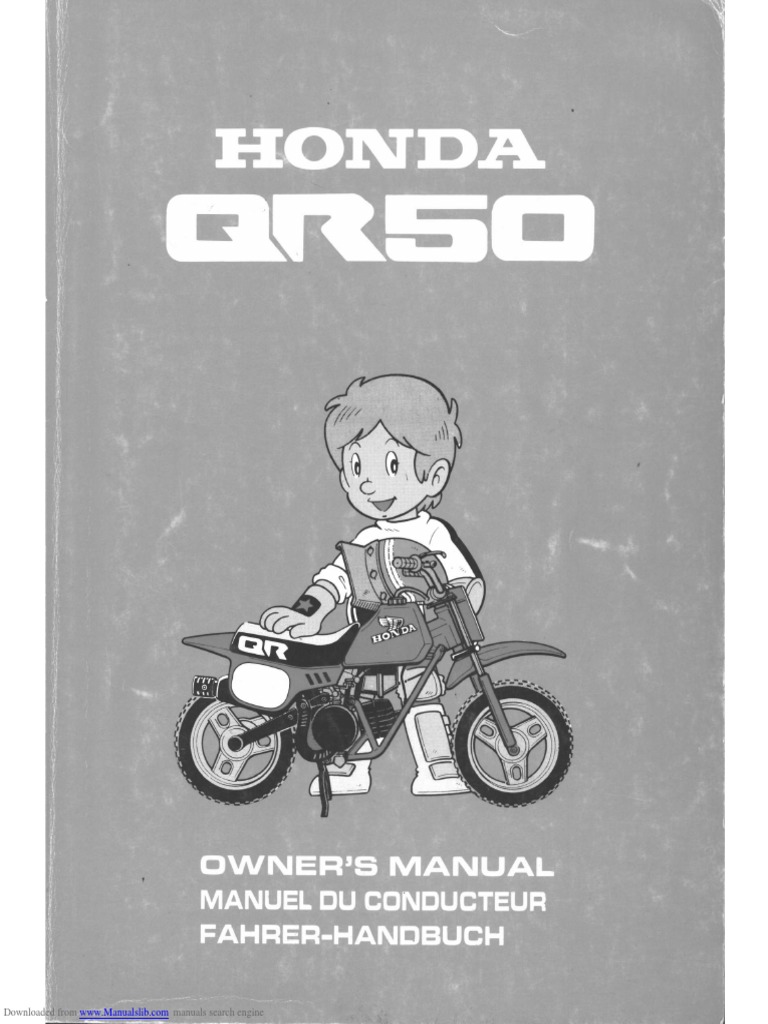 Repair Shop Manual HONDA QR50 | PDF