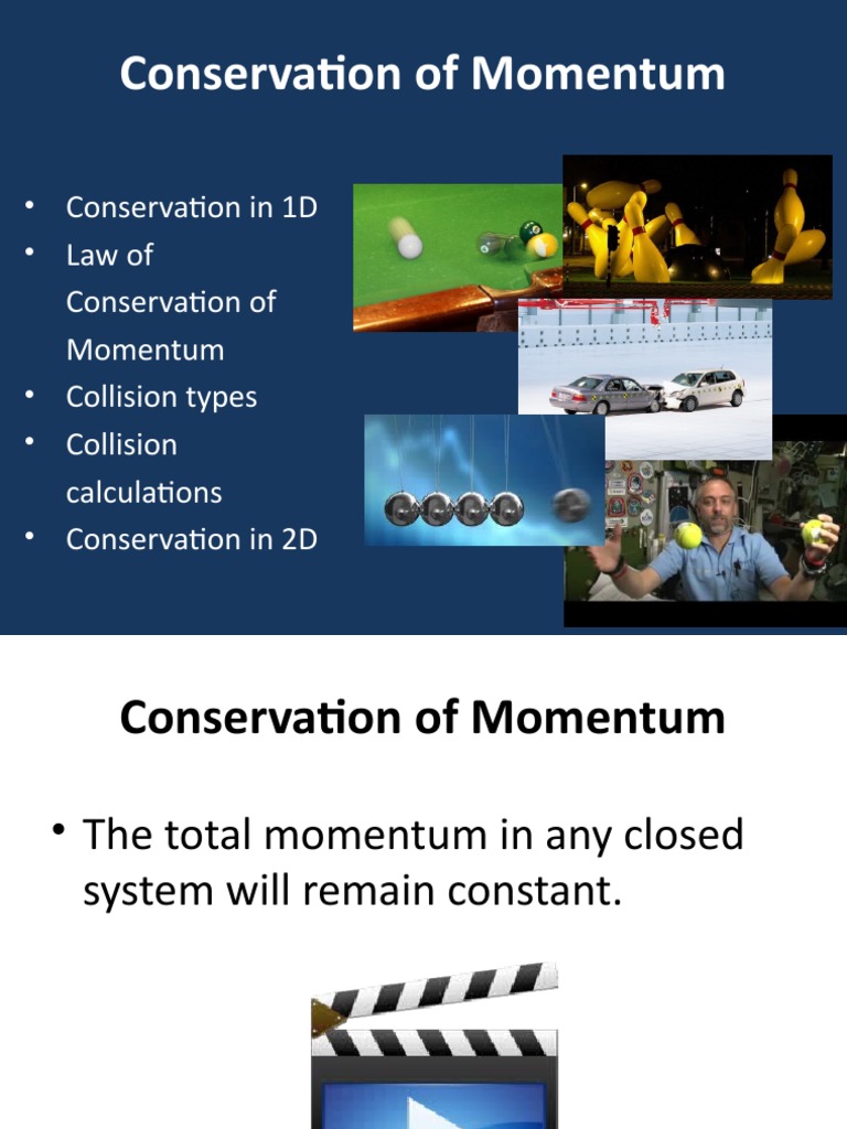 Conservation of Momentum | PDF | Collision | Momentum