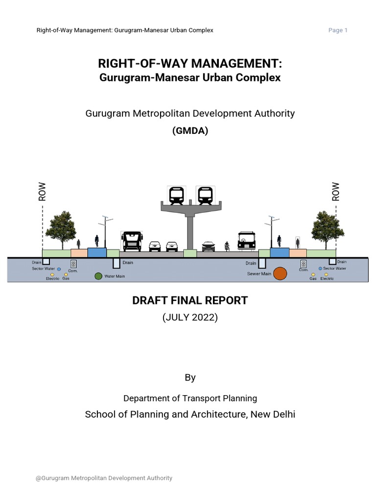 Right-of-Way Management Guidelines for the Gurugram-Manesar Urban ...