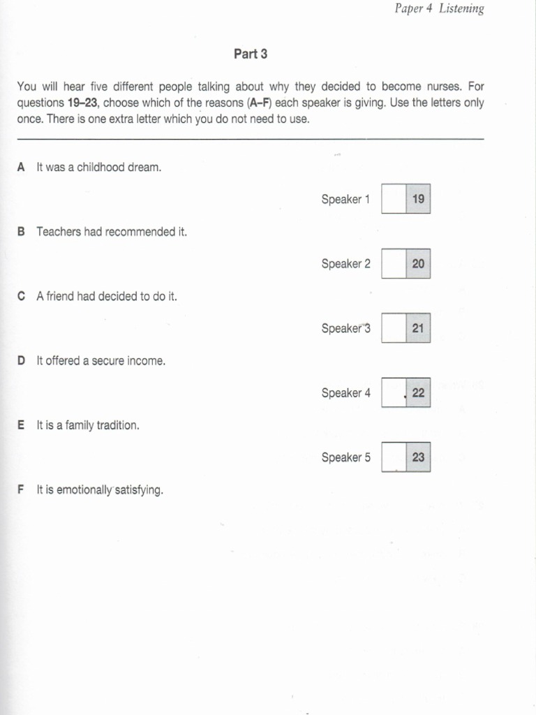 Listening Comprehension 4 - 20230415 | PDF