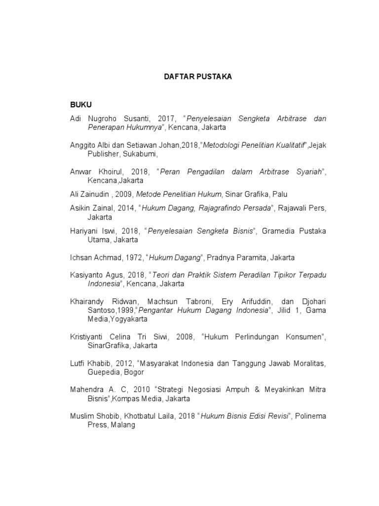 DAFTAR PUSTAKA Proposal | PDF
