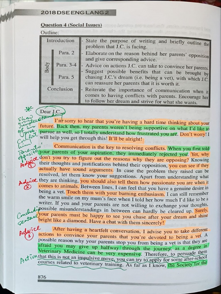 2018 DSE Paper 2 Q4 Sample Writing | PDF