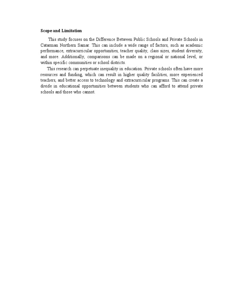 Scope and Limitation | PDF