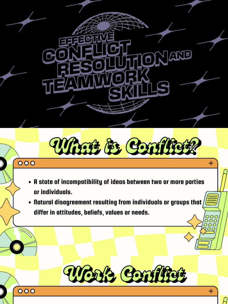 Effective Conflict Resolution and Teamwork Skills | PDF | Conflict ...