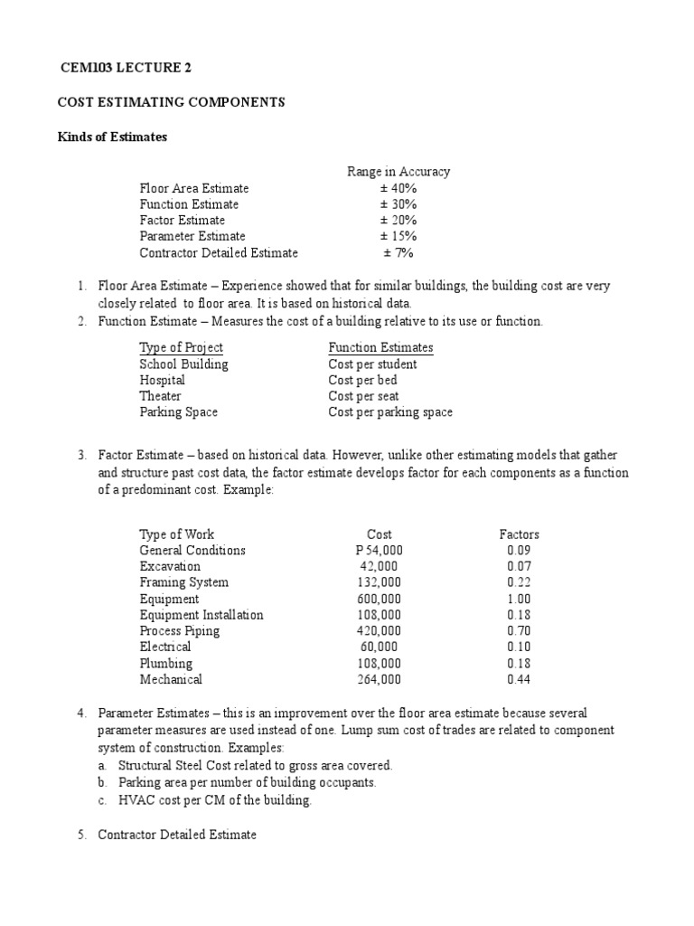 Concrete Cost Estimating Methods | PDF | Depreciation | Concrete