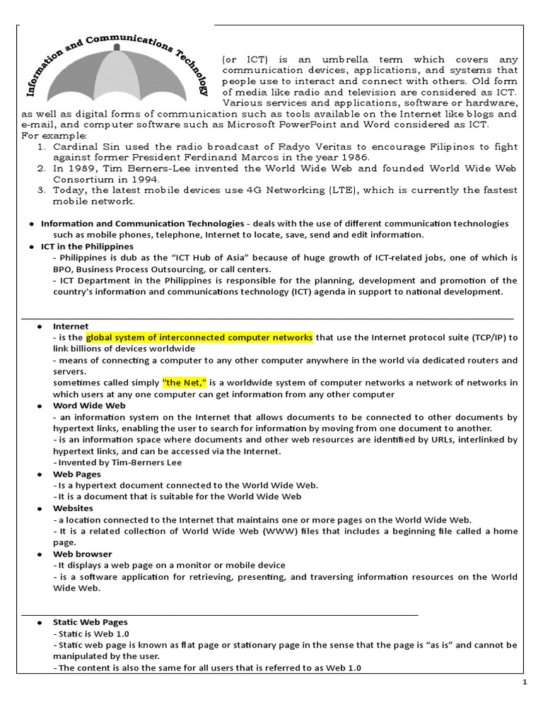 Handout Lesson | PDF | World Wide Web | Internet & Web