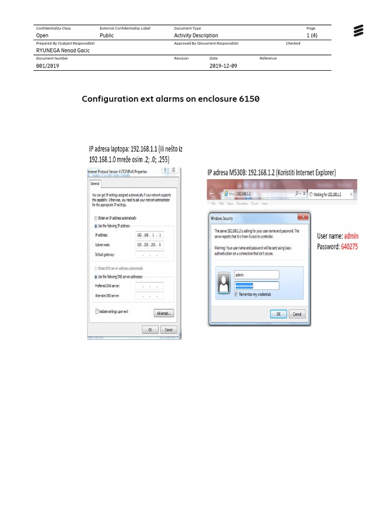Configuration Ext Alarms On Enclosure 6150 Ericsson NG | PDF