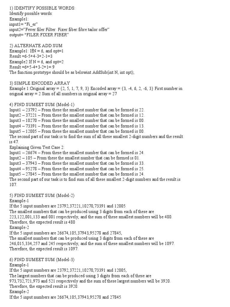 Untitled | PDF | String (Computer Science) | Numbers