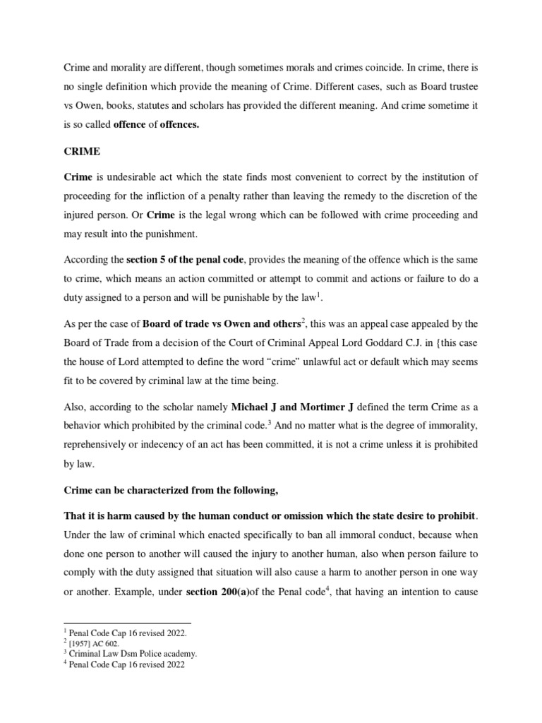 Crime and Morality Are Different | PDF | Crimes | Crime & Violence