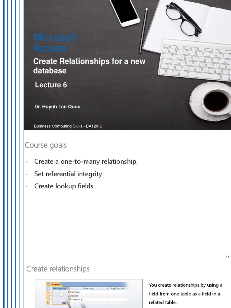 Create Relationships And Lookup Fields In Microsoft Access Pdf