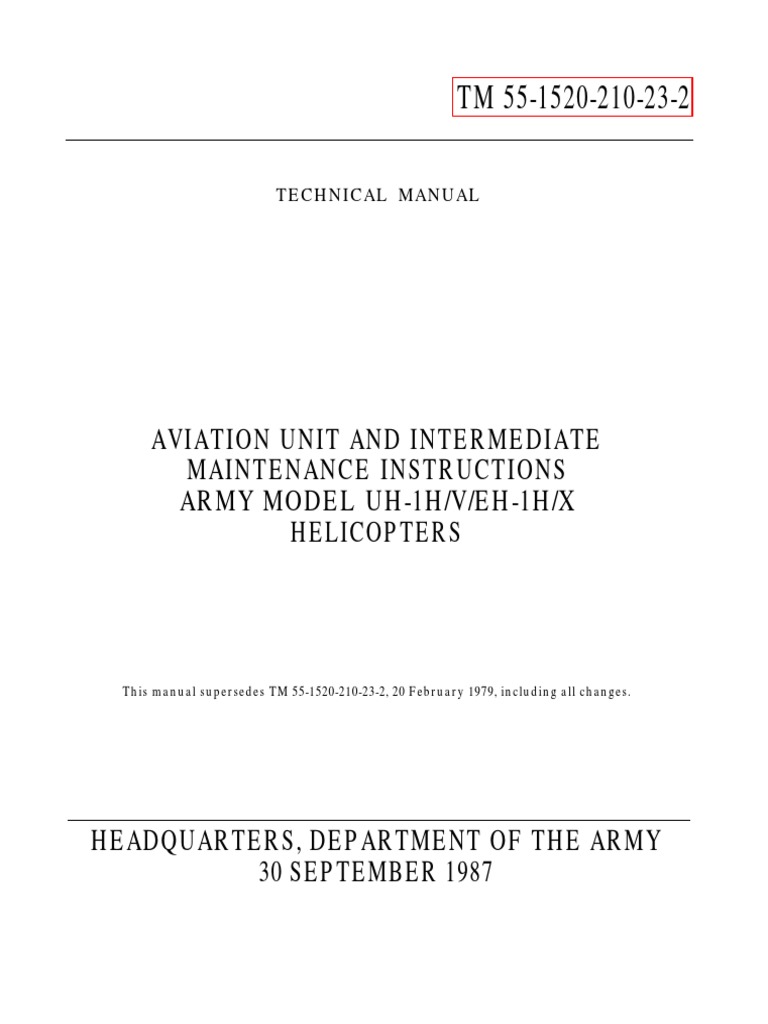 UH-1H Helicopter Maintenance Manual | PDF | United States Department Of ...
