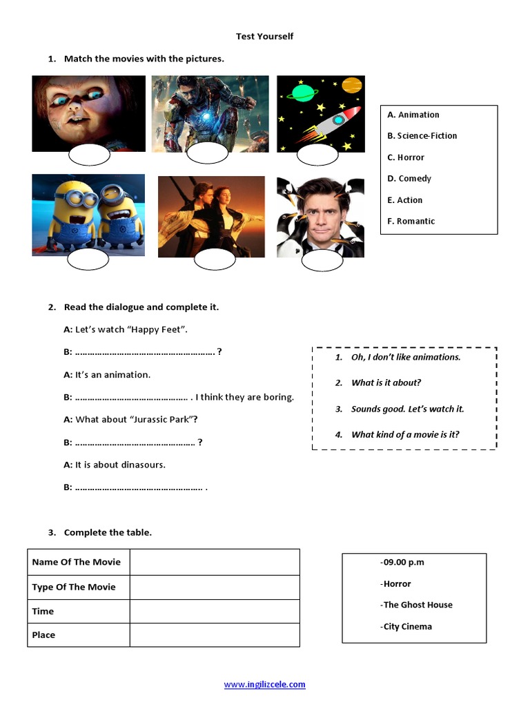 Movie Genre and Preferences Quiz | PDF