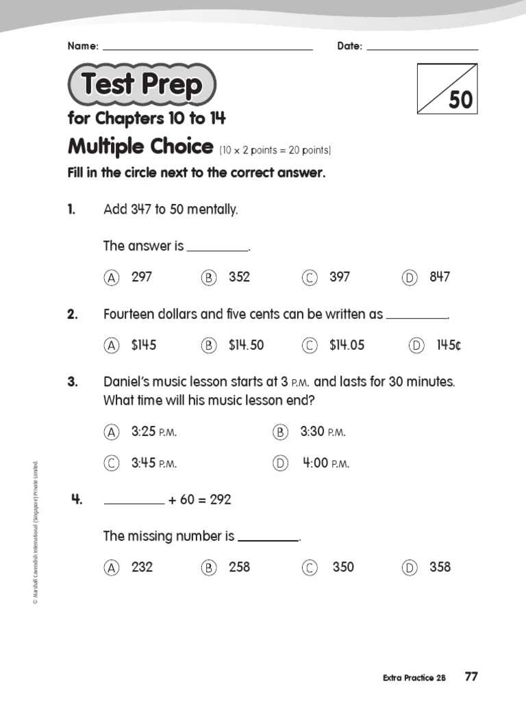 Test Prep: Multiple Choice | PDF