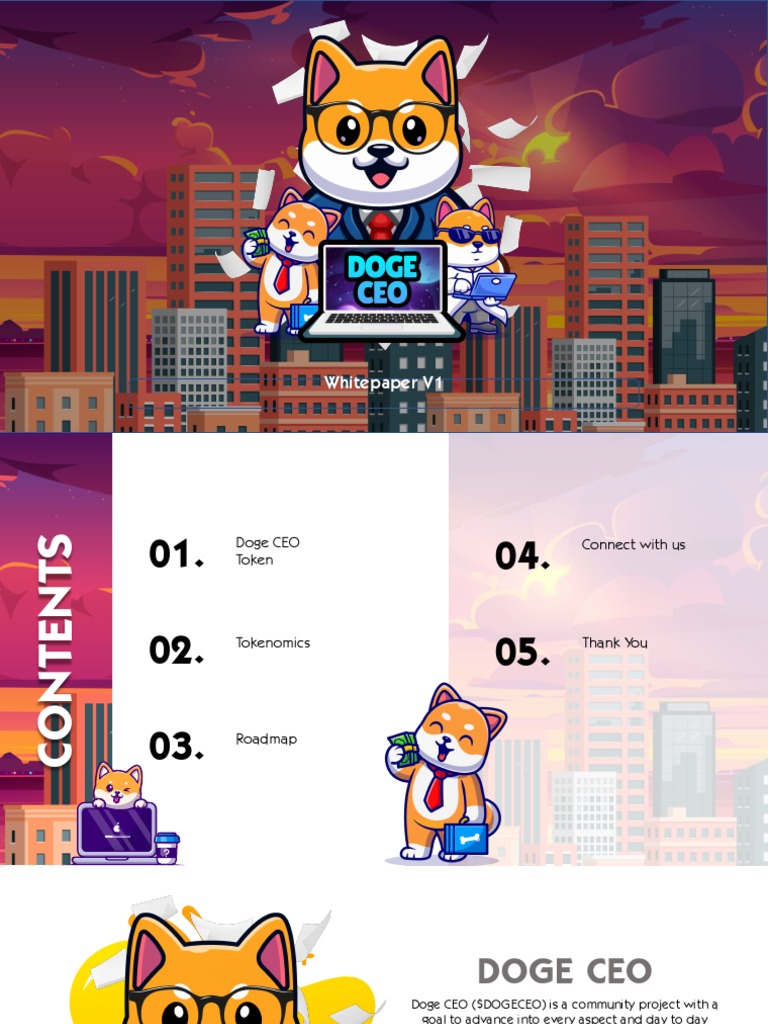Whitepaper Overview of Doge CEO ($DOGECEO), a Community-Driven ... Whitepaper Overview of Doge CEO ($DOGECEO), a Community-Driven ...